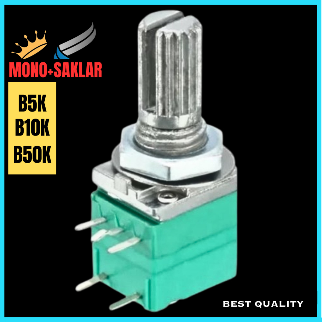 Jual Sealed Potentiometer Potensiometer potensio meter 097 Mono +Switch ...