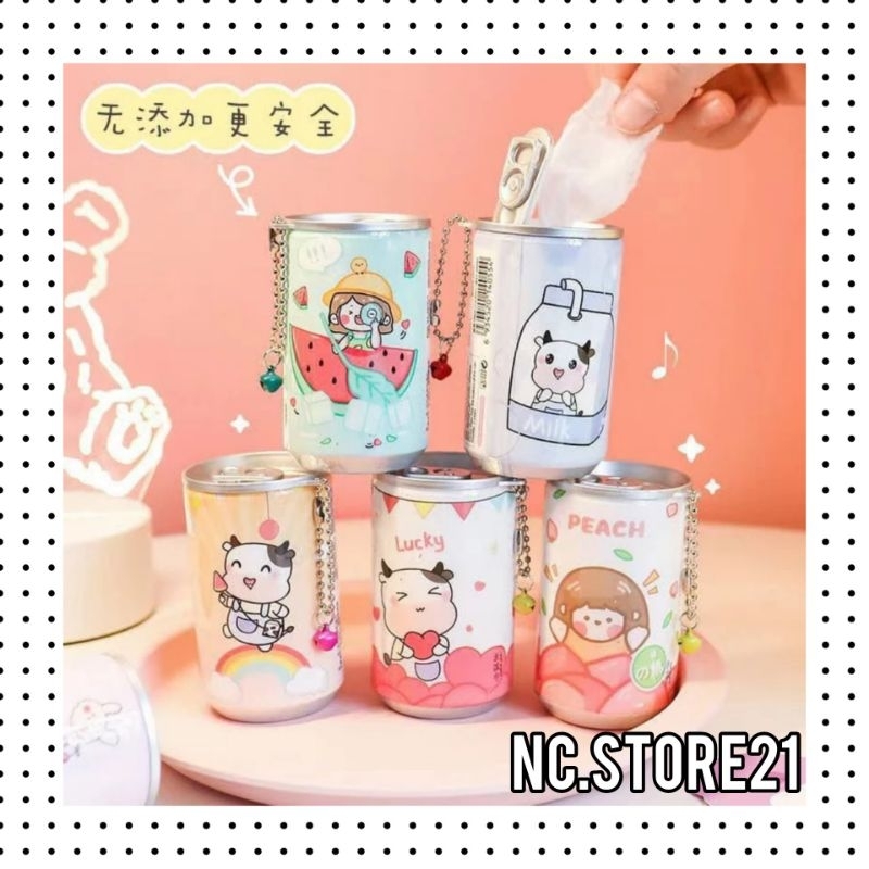 Jual nc21|Tissue Basah Kaleng Mini Korea Sekali Pakai Karakter Lucu Isi ...