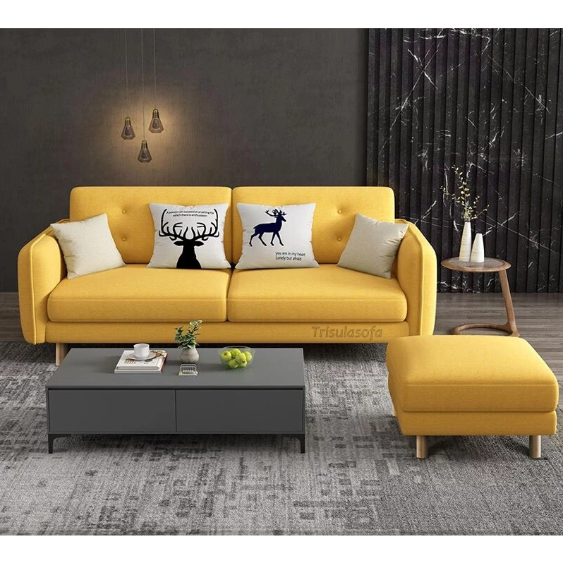 Jual Sofa retro minimalis single 2 seater bonus puff | Shopee Indonesia