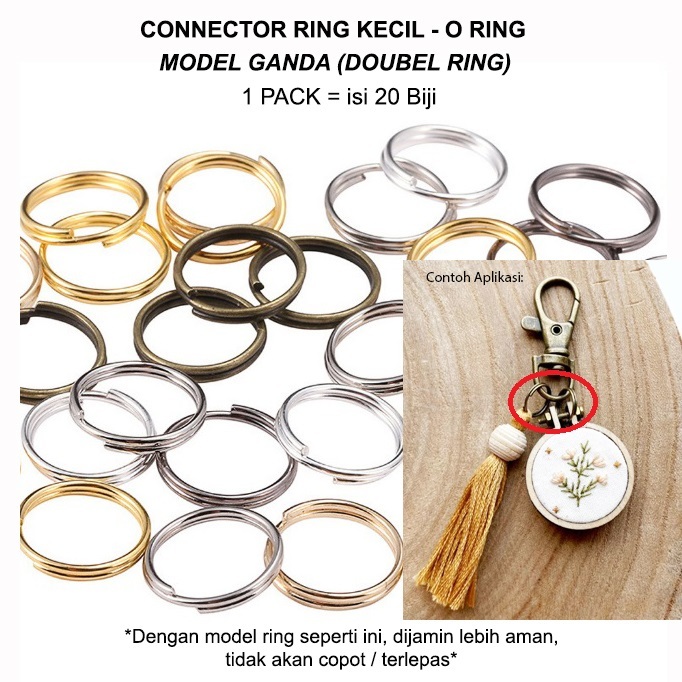 Jual Ring O Doubel Ring Kecil Connector Bahan Aksesoris Jump Ring ...