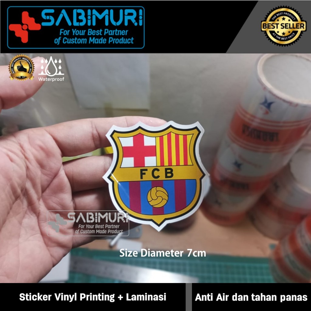 Jual Sticker Stiker Vinyl - Club Sepakbola Barca Barcelona | Shopee ...