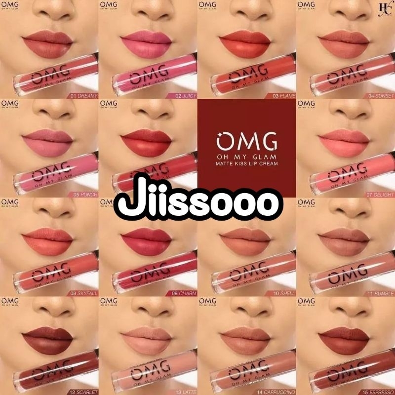 Jual [ OMG ] Oh My Glam Lip Cream Matte Kiss New Shade | Shopee Indonesia