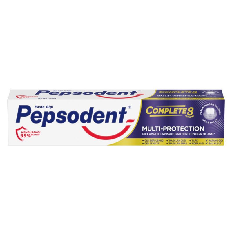 Jual Pepsodent Complete 8 Action pasta gigi multi protection 150g ...