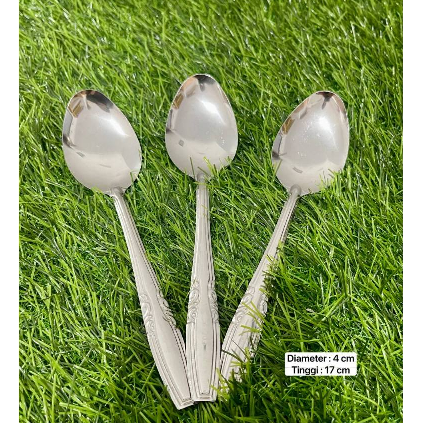 Jual (5Lusin / 60Pcs) Sendok Makan Stainless Steel Polos Serbaguna ...