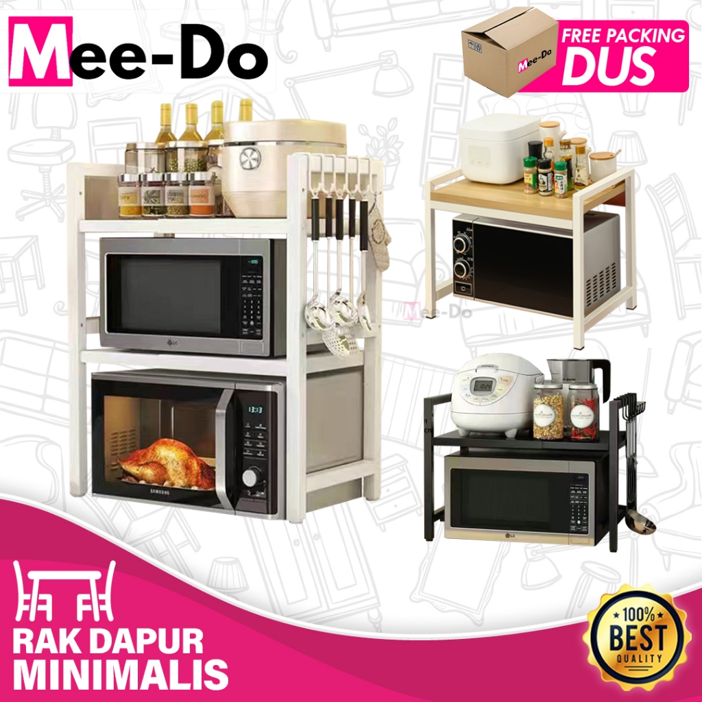 Jual Rak microwave oven rak dapur bumbu Susun besi penyimpanan ...