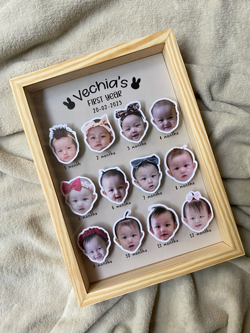 Jual Milestone baby 1month-12months / first year baby / frame pigura ...