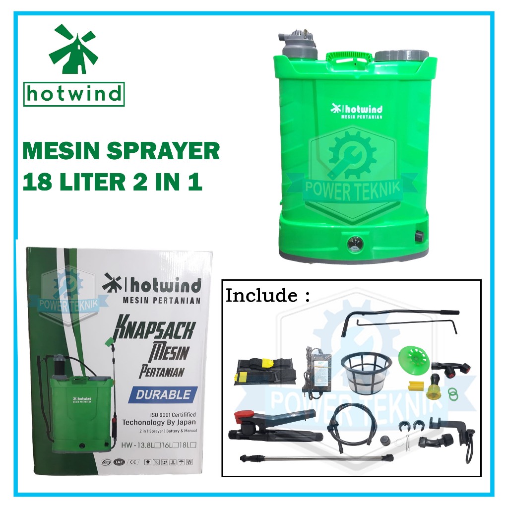 Jual HOTWIND Sprayer Elektrik 2 in 1 16 Liter Semprotan Hama Alat ...