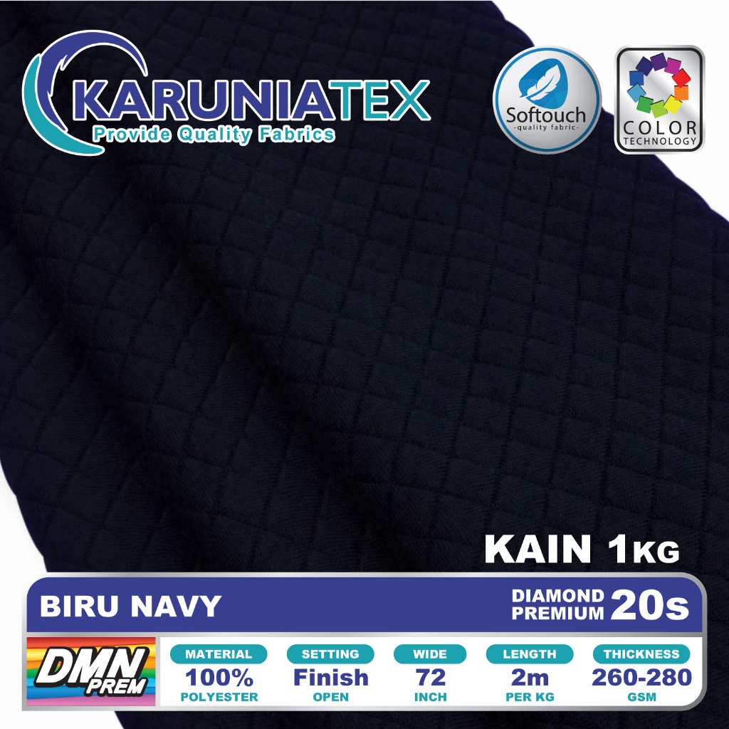 Jual Kain Diamond Premium 20s Kiloan | Biru Navy | Karunia Textile ...