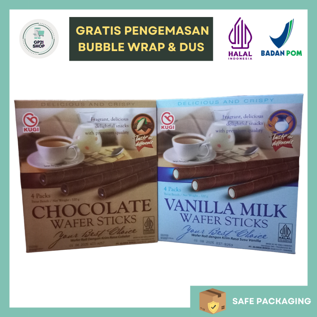 Jual Kugi Wafer Sticks Box 320gr (BESAR) - Biskuit Biskitop Wafer Roll ...