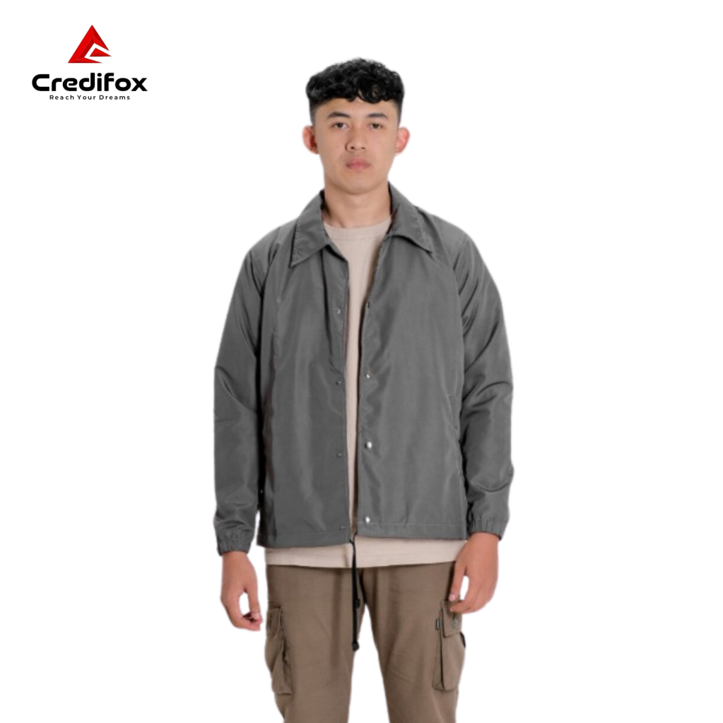 Jual CREDIFOX Jaket coach CRF polos / jaket windbreaker unisex / jaket ...