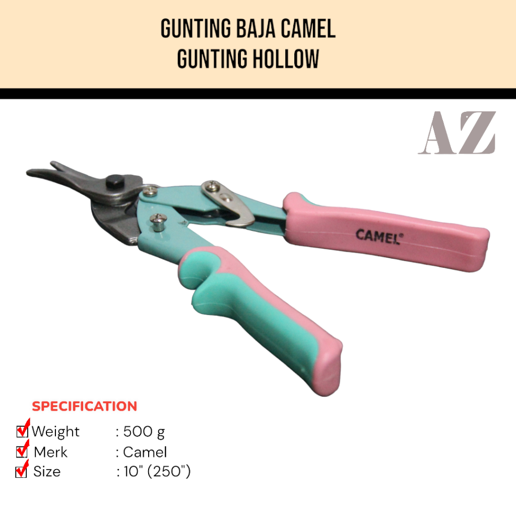 Jual CAMEL Aviation Snip 10 Inch-Gunting Baja Ringan Lurus Hollow Seng ...
