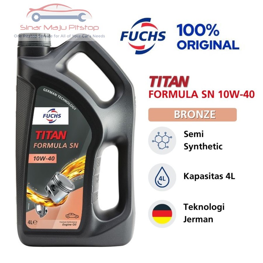 Jual FUCHS TITAN FORMULA SN SAE 10W-40 API SN CF - Oli Mesin Mobil ...