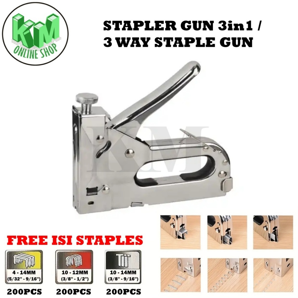 Jual Stapler Gun 3 In 1 Staples Tembak Gun Tracker 3 Way Alat Tembak ...