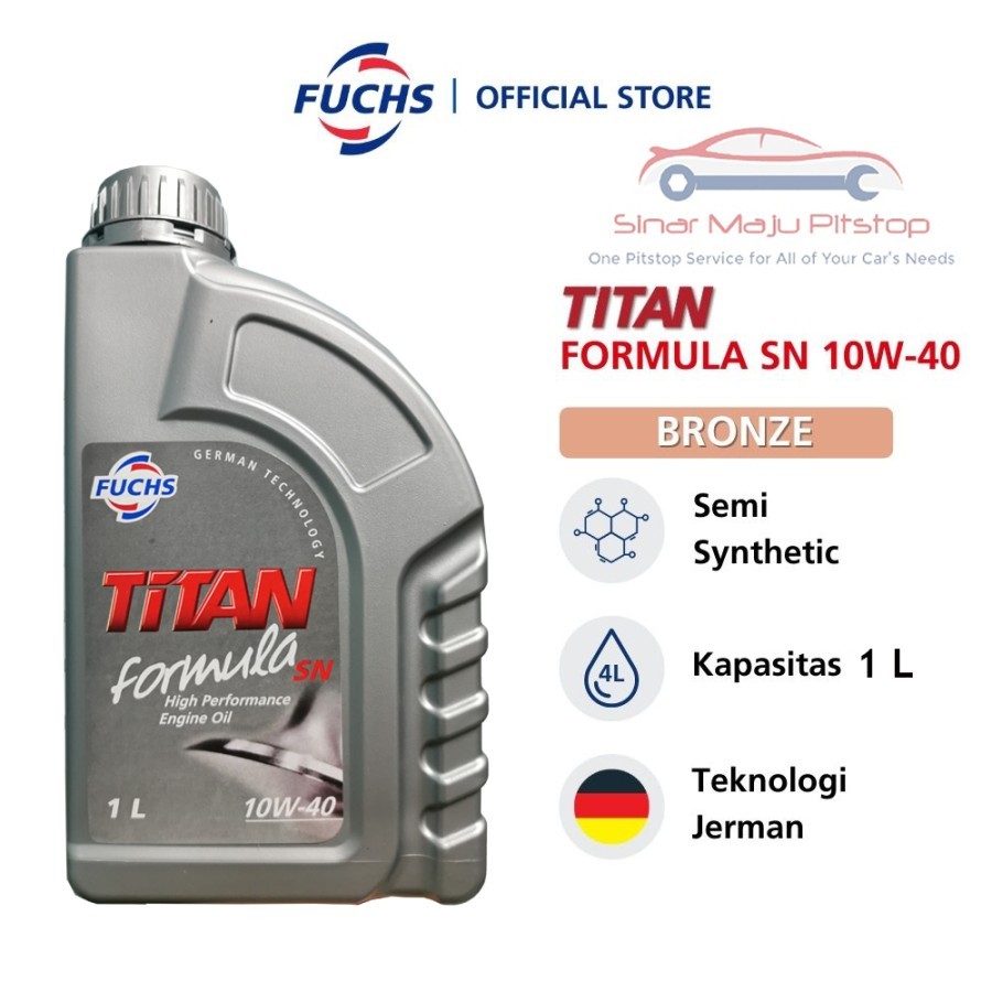 Jual Oli Pelumas Mesin Motor & Mobil Modern & TURBO - FUCHS TITAN FORMULA SN SAE 10W-40 API SN ...
