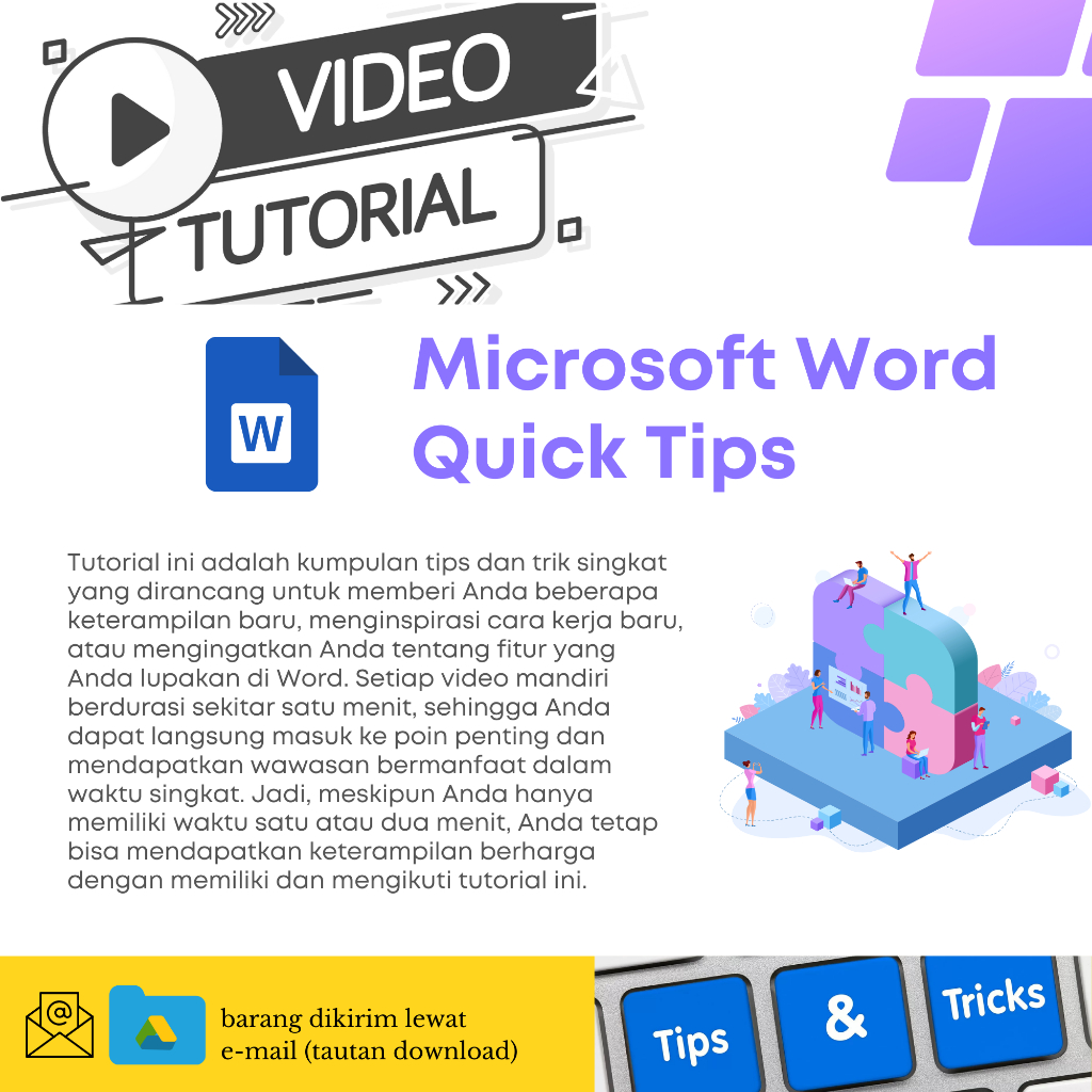 Jual Tutorial Microsoft Word Quick Tips | Shopee Indonesia