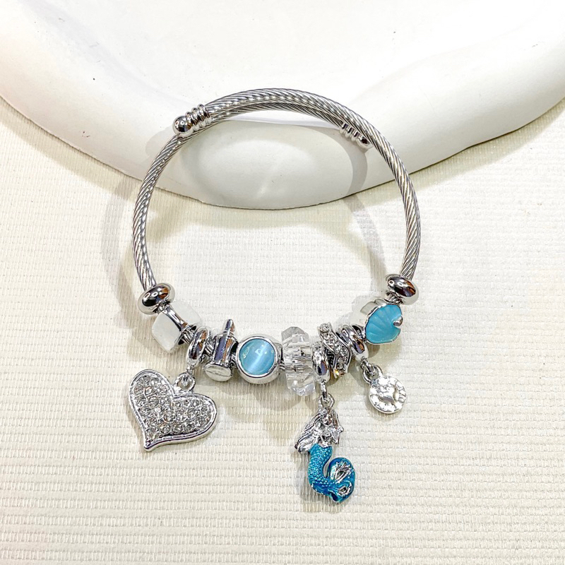 Jual Gelang Tangan Rantai Wanita Pandora Bracelet Charms Serut Bangle ...