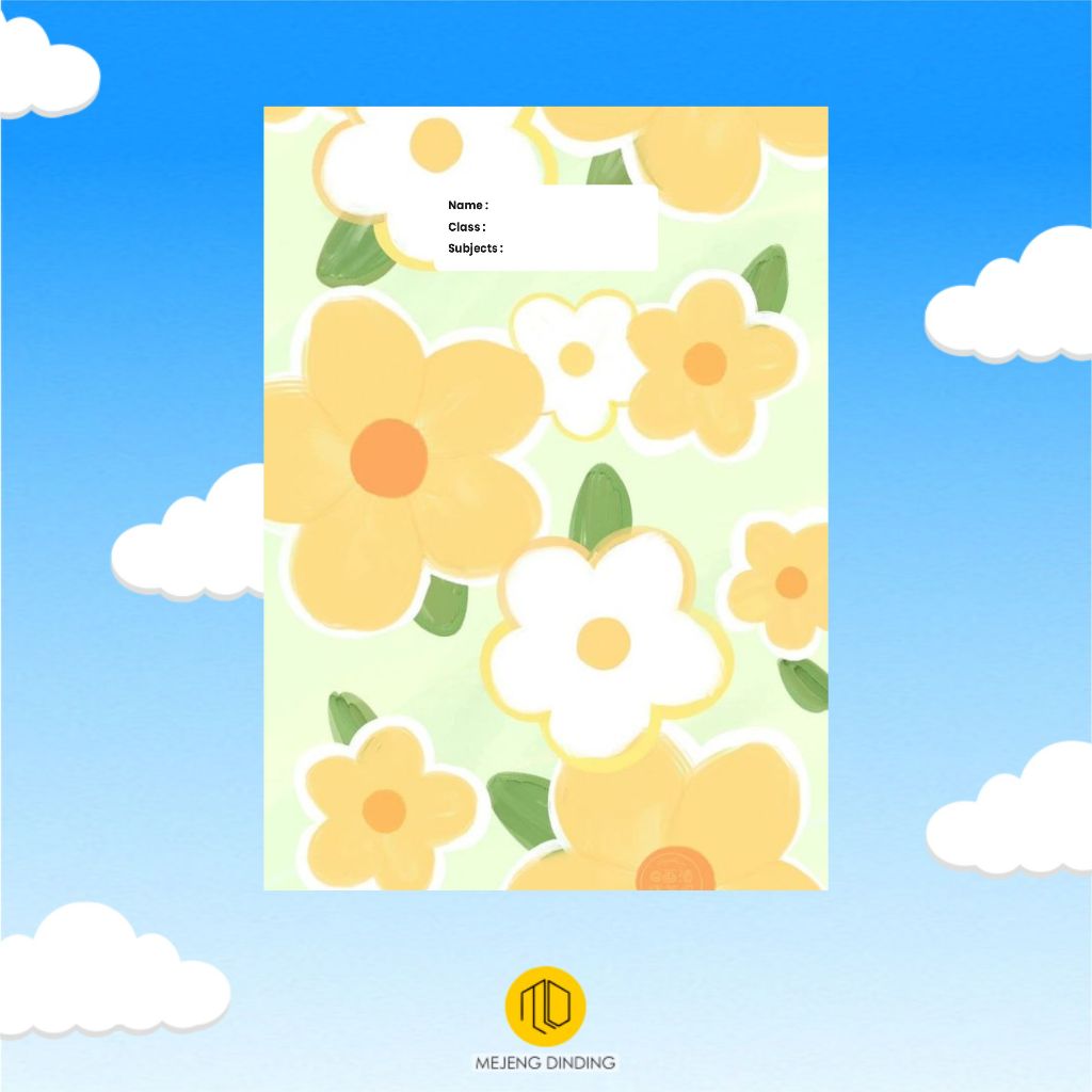 Jual SAMPUL BUKU AESTHETIC ISI 10 PCS / SAMPUL BUKU MOTIF BUNGA FLOWERS ...