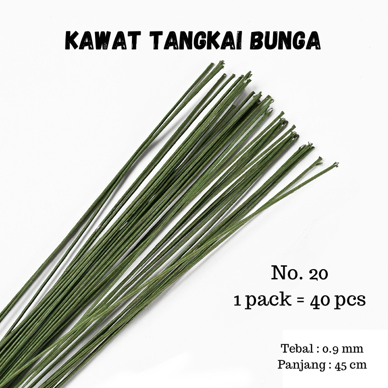 Jual [Ecer] Kawat Tangkai Bunga Floral Wire | Shopee Indonesia
