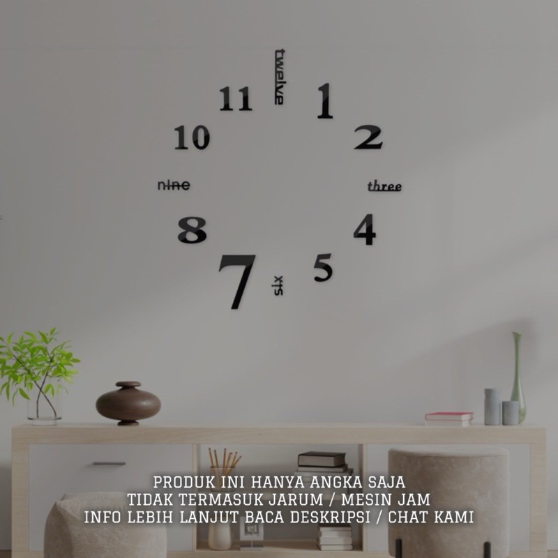 Jual Angka Jam Dinding Jumbo | DIY Clock Number | Giant Wall Clock ...