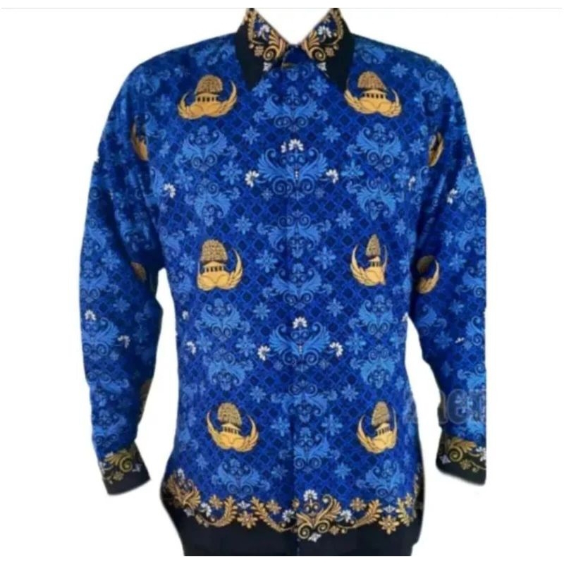 Jual SERAGAM KORPRI PRIA TERBARU BAHAN KATUN//BAJU KORPRI PRIA KERAH HITAM//BAJU ASN KORPRI ...