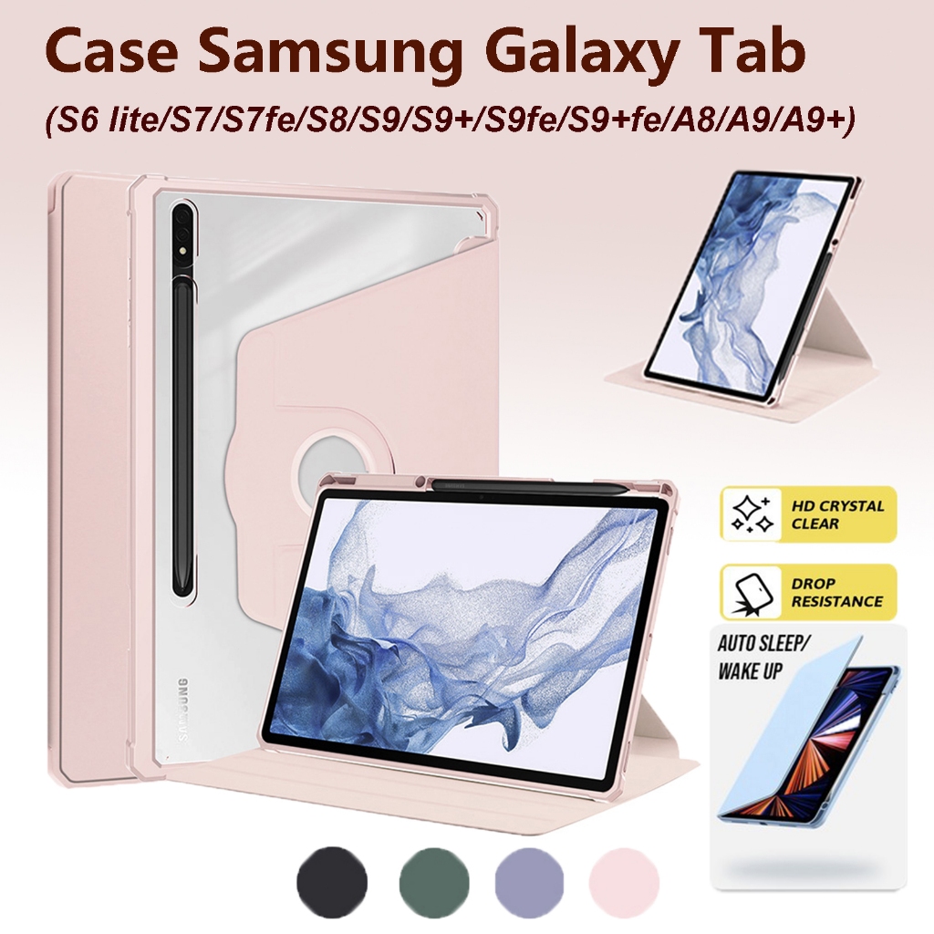 Jual Case Samsung Galaxy Tab 720°Rotate Tab S9/S9Plus Acrylic Flip Case ...