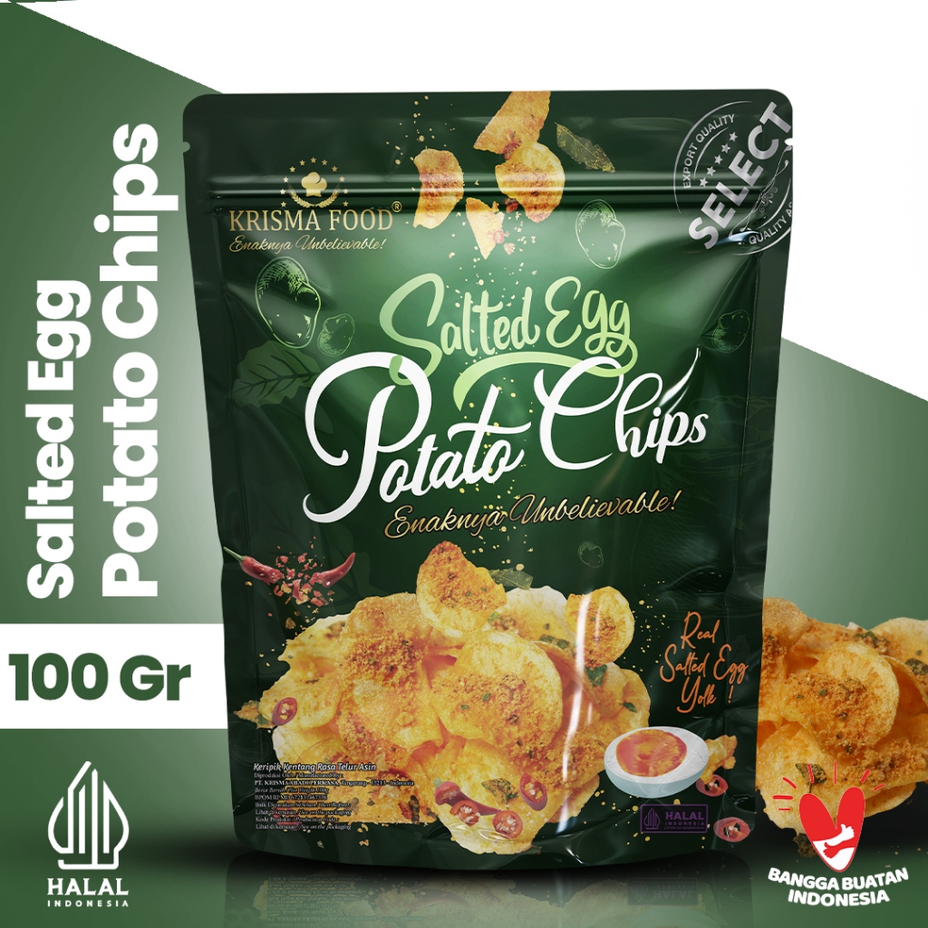 Jual SALTED EGG POTATO CHIPS - POUCH 100GR | Shopee Indonesia