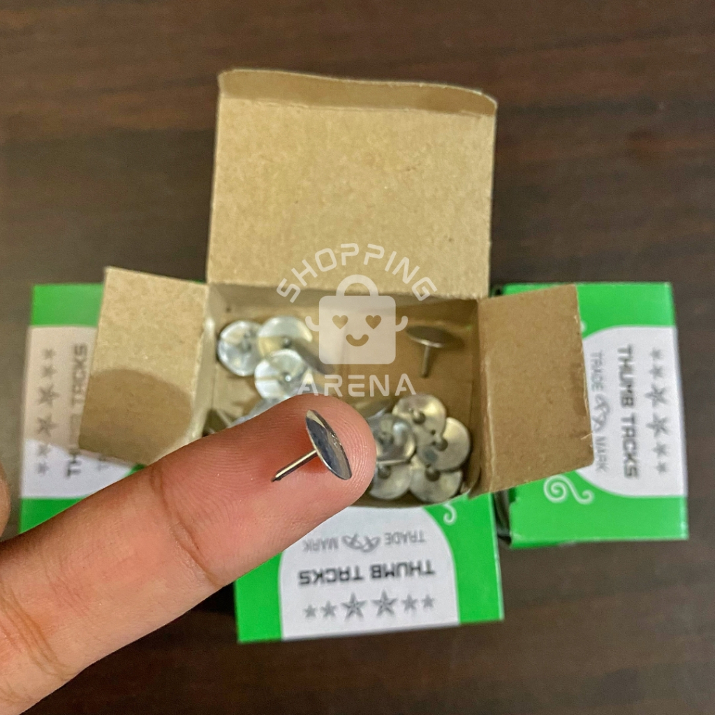 Jual Pines Paku Payung 1 Box Thumb Tacks Thumbtacks Besi Steel Kuat ...