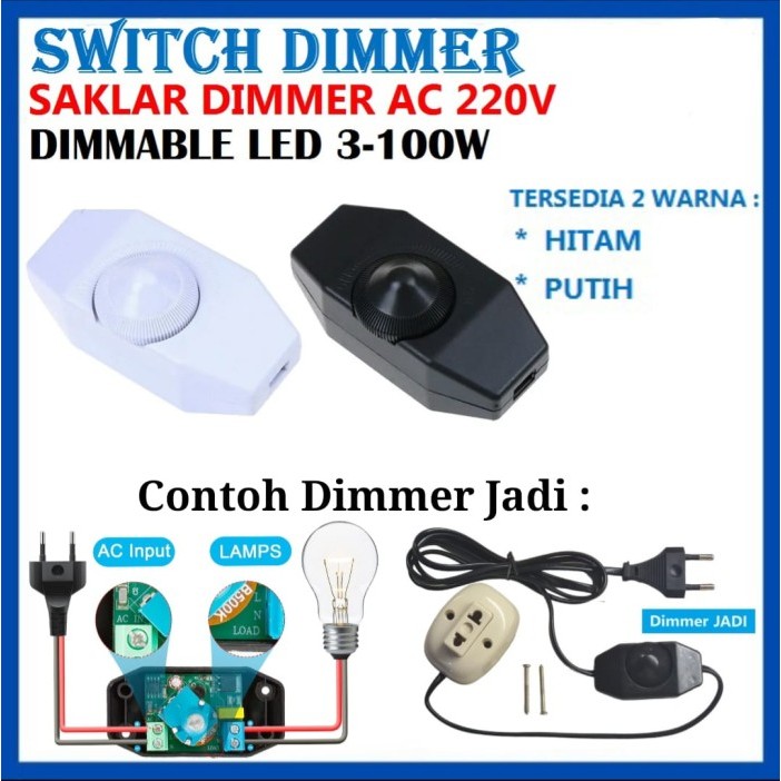 Jual AC Dimmer Saklar Power ON OFF dimer pengatur lampu kipas motor ...
