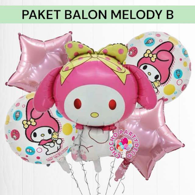 Jual Paket Balon MELODY SANRIO B / Dekorasi Ulang Tahun Sanrio Melody ...