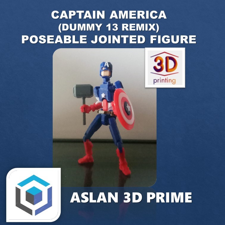 Jual DUMMY 13 CAPTAIN AMERICA EDITION JOINTED POSEABLE ACTION FIGURE 3D ...