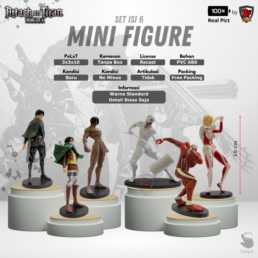 Jual Action Figure Attack On Titan Mini Figure Attack On Titan Set ...