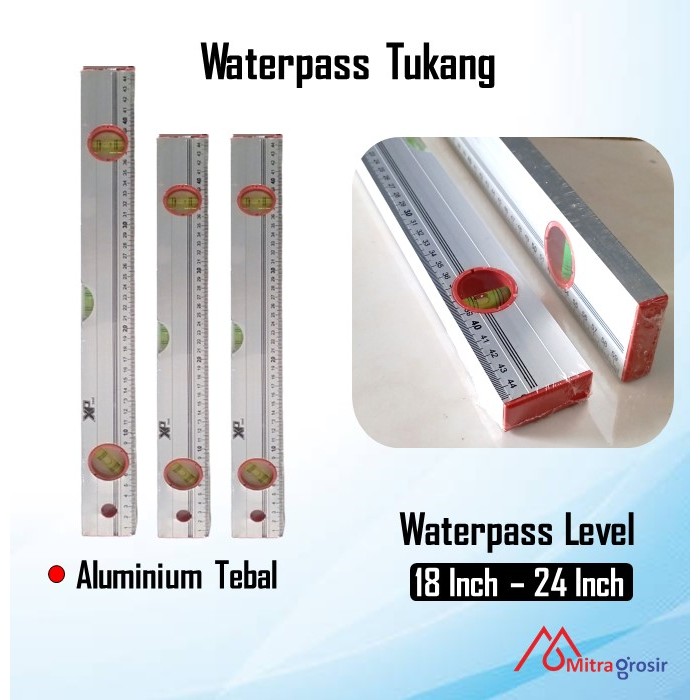 Jual Waterpass Tukang Level Aluminium 18 Inch 45 Cm / Waterpas ...