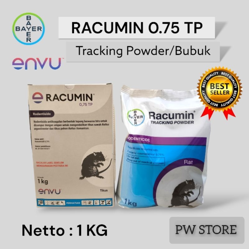Jual Racun Tikus RACUMIN 0.75 TP Tracking Powder Kemasan 1 KG ORIGINAL ...