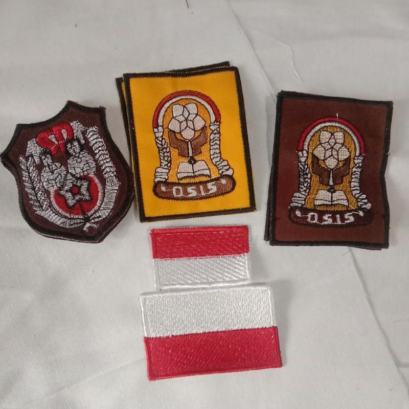 Jual Patch Emblem Bordir Logo Atribut Sekolah OSIS SD SMP SMA bendera ...