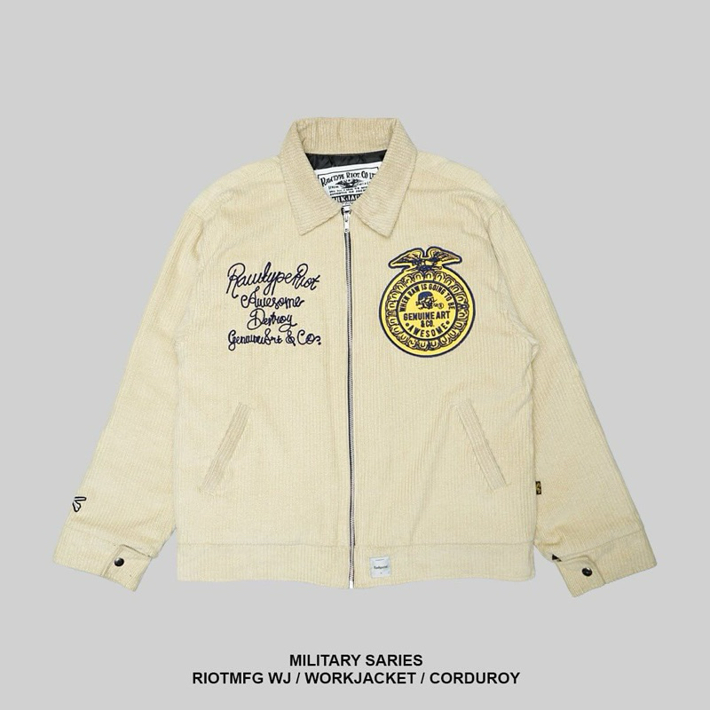 Jual RAWTYPE RIOT MFG Work Jacket - Cream | Shopee Indonesia
