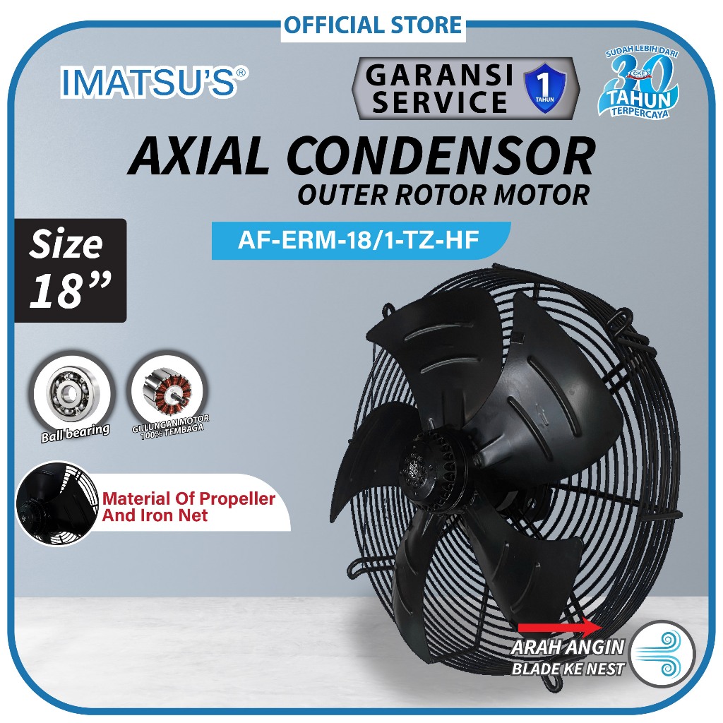 Jual Axial Fan 18 Inch Fan Condensor Kipas Chiller Condenser 18" 220V ...