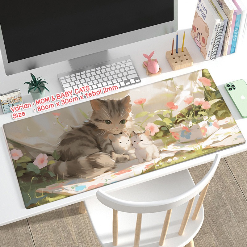 Jual LUCKY CAT - PREMIUM MOUSE PAD PANJANG | LARGE KEYBOARD PAD ...
