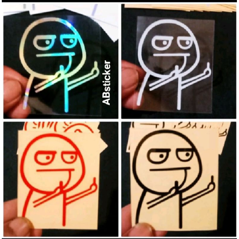 Jual STICKER MIDDLE FINGER PUCEK CUTTING STICKER ANIMASI LUCU | Shopee ...