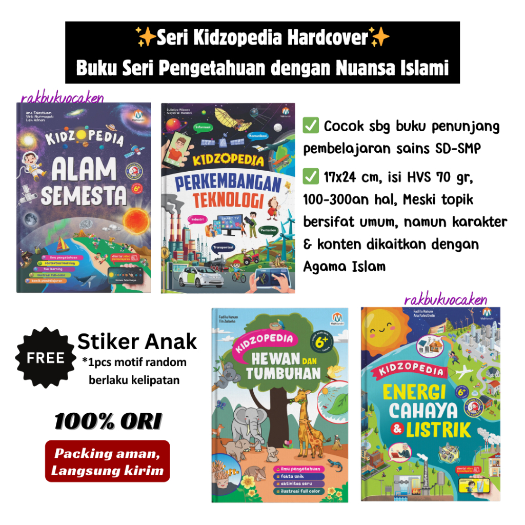 Jual HARDCOVER KIDZOPEDIA Buku Bacaan Pengetahuan Buku Penunjang Pembelajaran Sains SD SMP Alam ...
