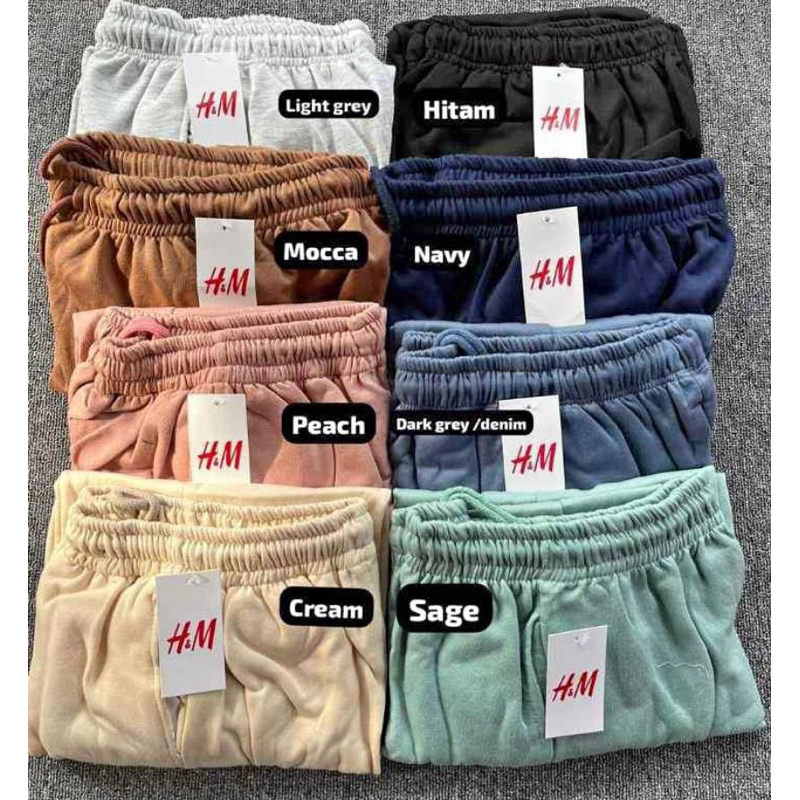 Jual Jogger HNM premium tebal full tag HNM | Shopee Indonesia