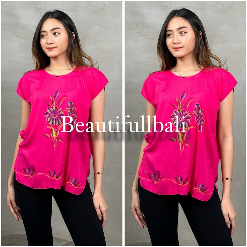 Jual ATASAN WANITA / BAJU RAYON LUKIS KAOS OLEH-OLEH KHAS BALI | Shopee ...