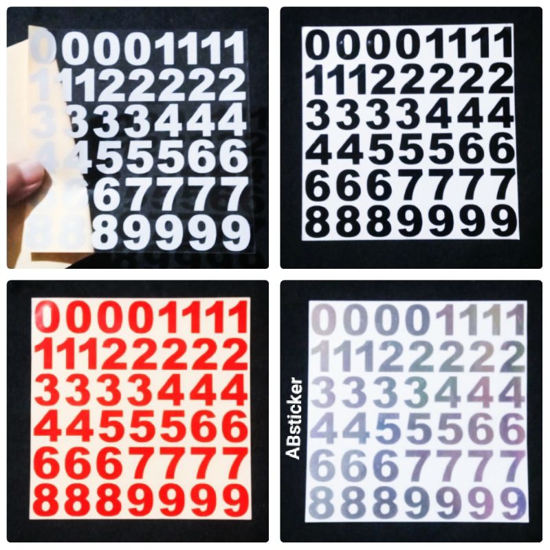 Jual Stiker angka sticker nomor cutting | Shopee Indonesia