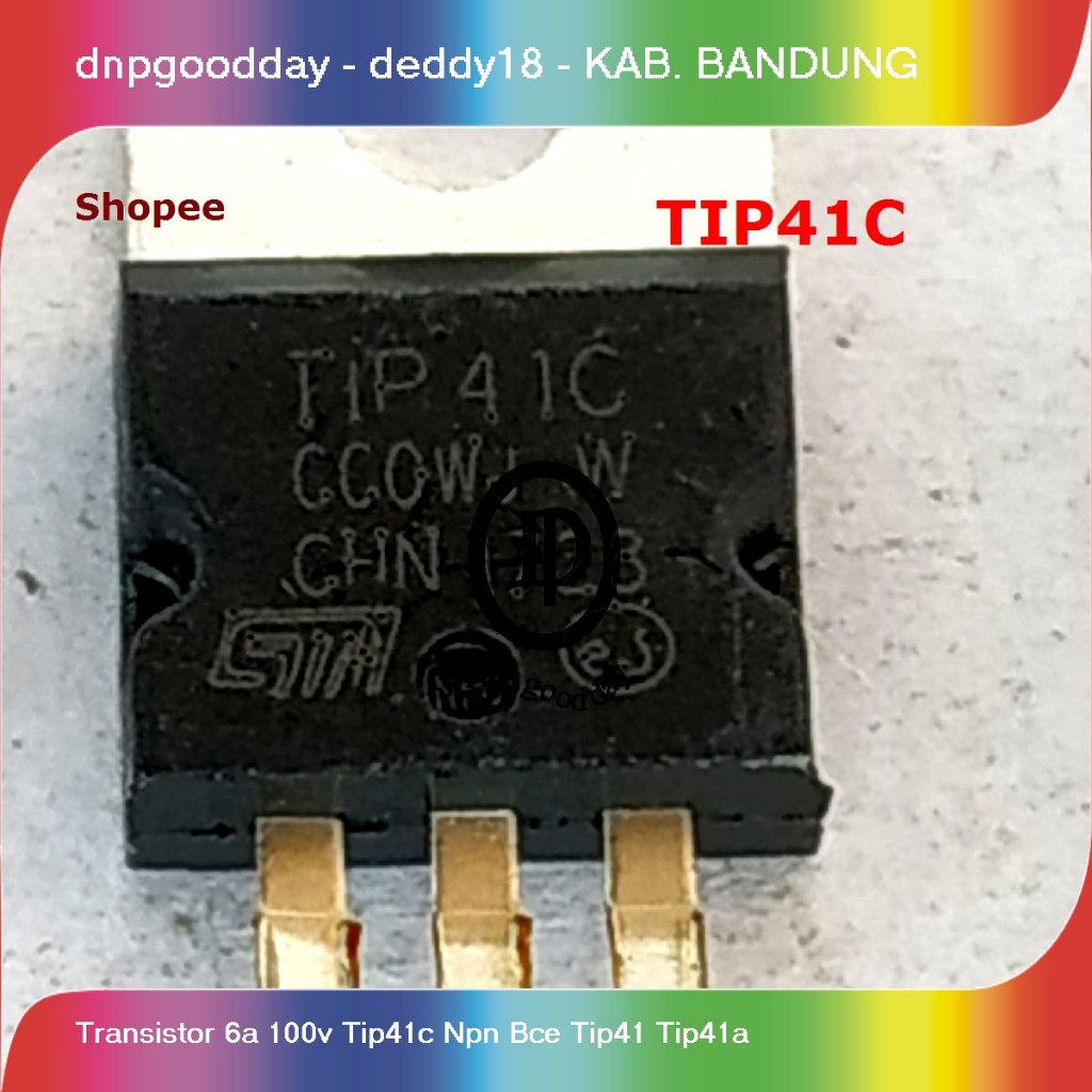 Jual transistor 6a 100v tip41c npn bce tip41 tip41a | Shopee Indonesia