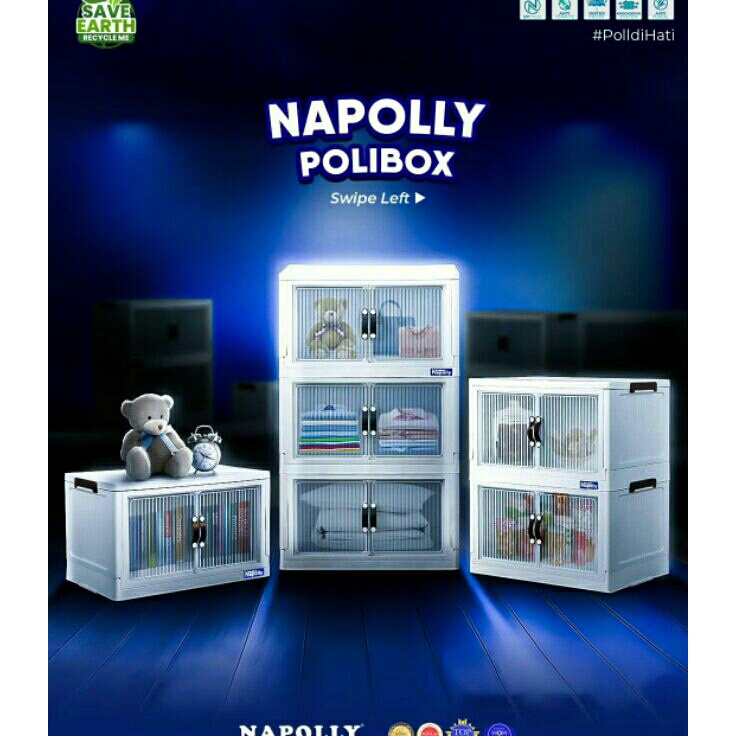 Jual TdC LEMARI PLASTIK SUSUN POLIBOX NAPOLLY KOTAK PENYIMPANAN ...