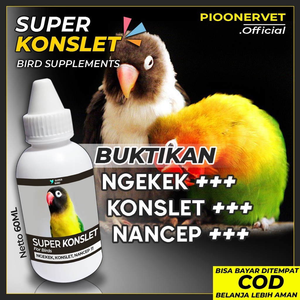 Jual Vitamin Burung Lovebird SUPER KONSLET Obat Konslet Lovebird ...