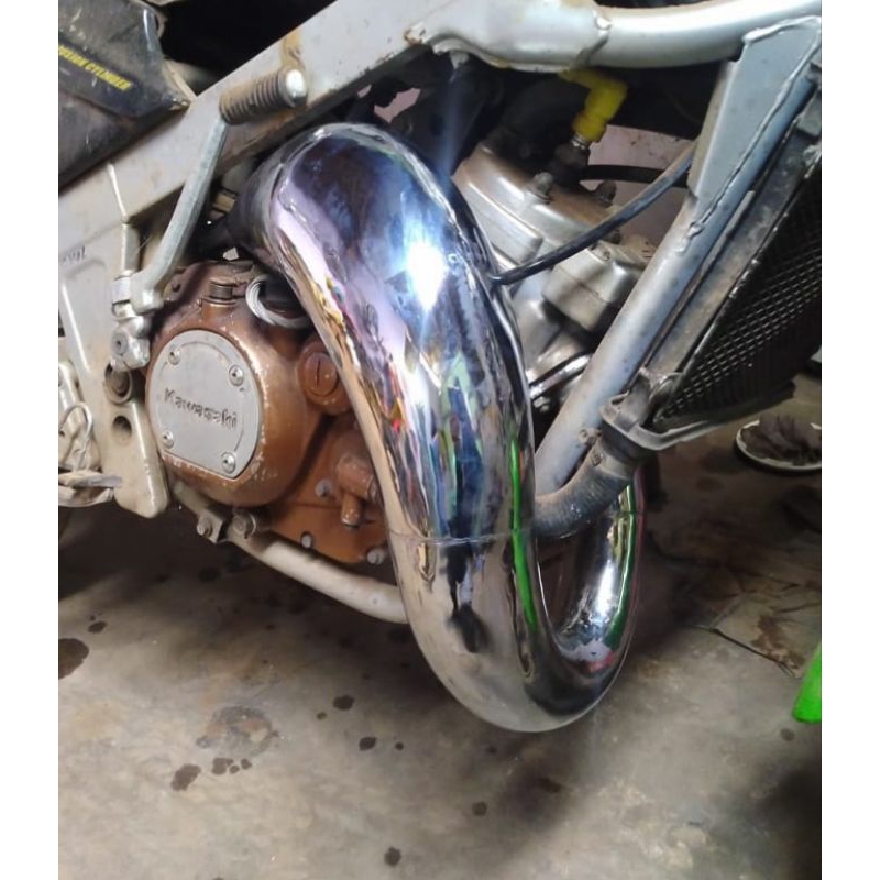 Jual KNALPOT UDANG TRAIL NINJA 2 TAK MODEL YZ SELENCER OVAL ALMUNIUM PNP RANGKA STANDAR KTM KLX ...