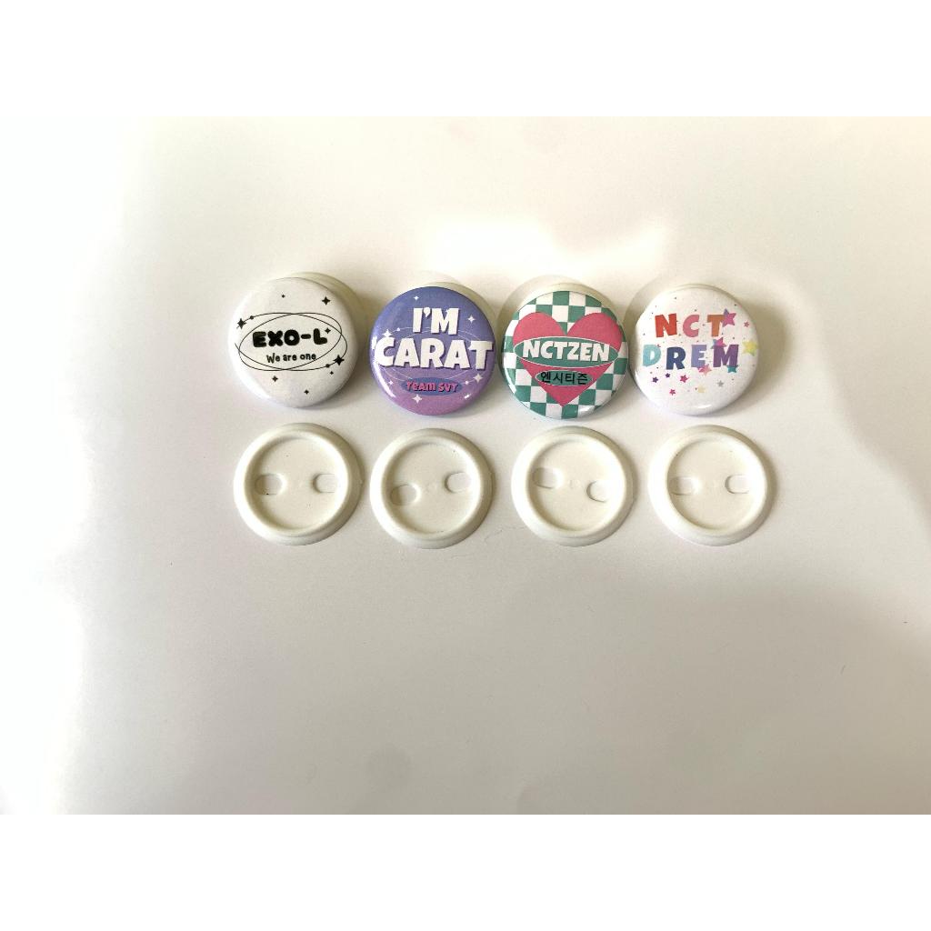 Jual (TANPA PENITI) Pin Putih 25 mm, 32 mm, 44 mm tanpa peniti custom ...