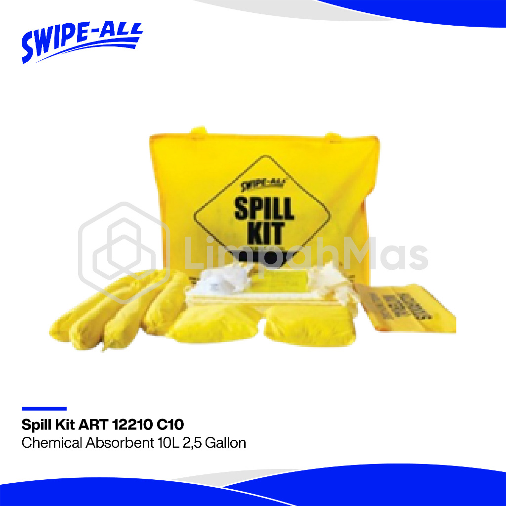 Jual SPILL KIT ART 12210 C10 CHEMICAL ABSORBENT 10L 2,5 GALLON (SWIPE ...