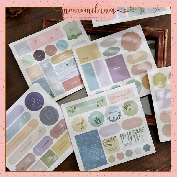 Jual 1 set isi 3 lembar sticker wind whisper deco stiker estetik words ...