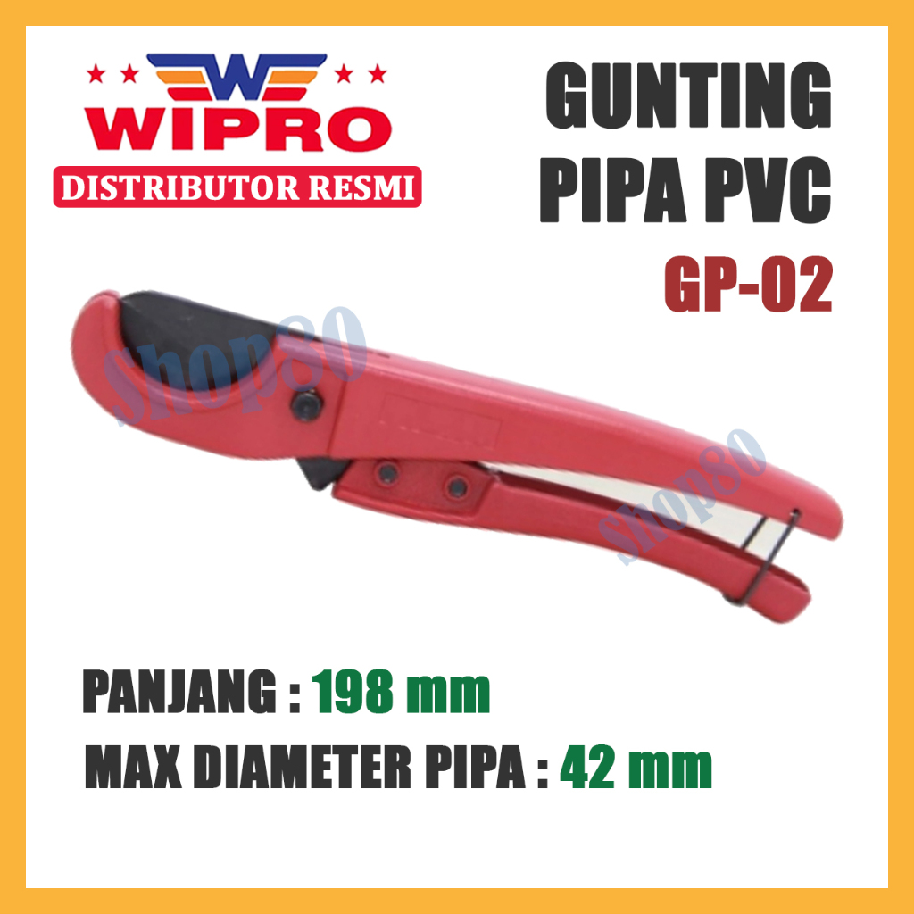 Jual Wipro Gunting Potong Pipa PVC Pipe Cutter Tang Pemotong Paralon 42 mm | Shopee Indonesia